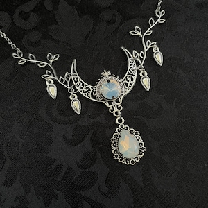 White Opal Crescent Moon Goddess Priestess Celtic Elven Elvish Elf ...