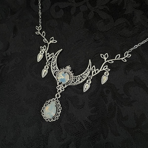 White Opal Crescent Moon Goddess Priestess Celtic Elven Elvish Elf ...