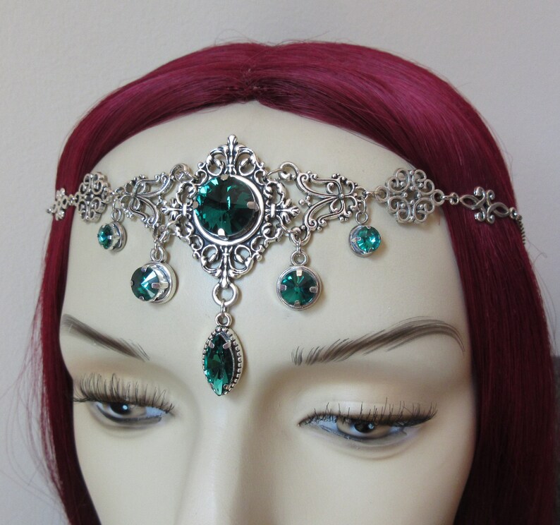 Emerald Green Gothic Elven Elf Celtic Goddess Filigree - Etsy