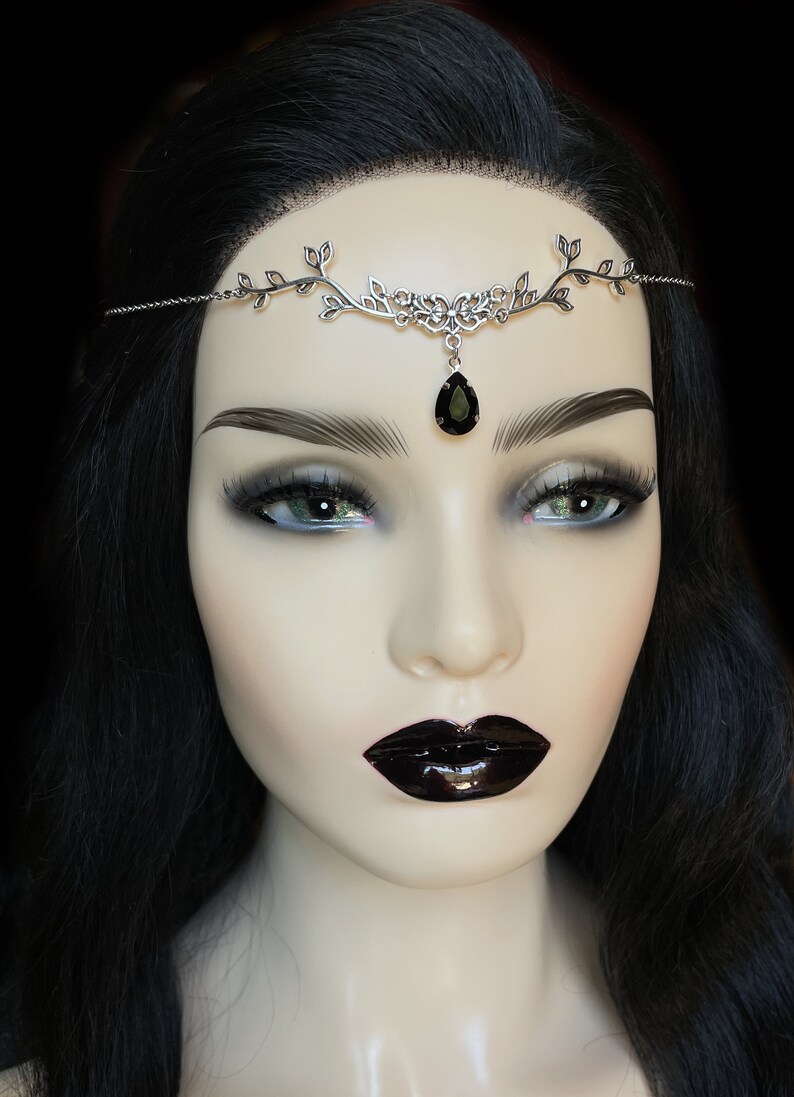 Black Onyx Silver Filigree Woodland Elf Elven Princess Queen - Etsy