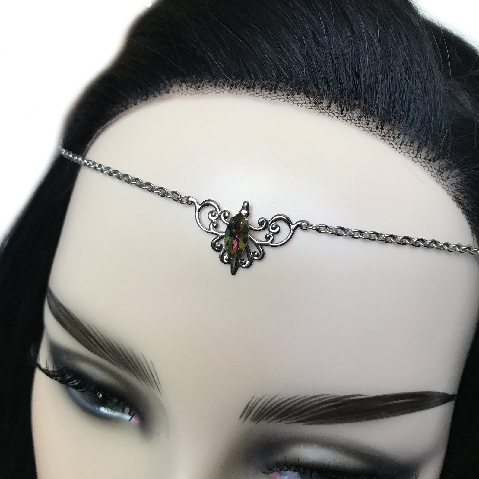 Rainbow Topaz Simple Elven Elf Elvish Celtic Goddess Headpiece - Etsy
