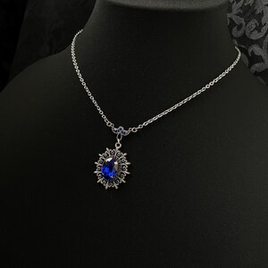 Dark Sapphire Blue Fleur De Lis Lys French Lily Flower Gothic Victorian ...