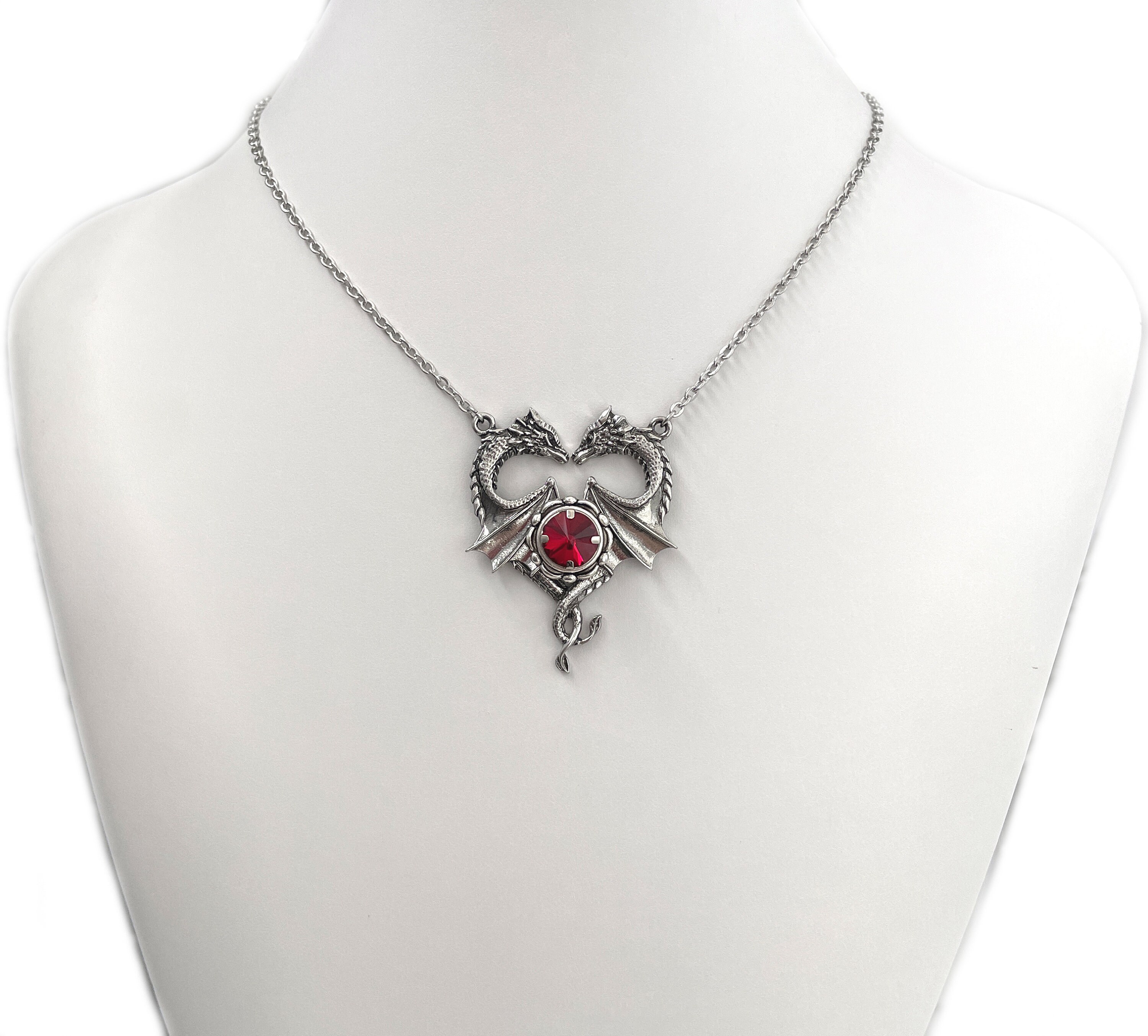 Garnet Dark Ruby Red Dragon Heart Kiss Wing Lovers Goddess Fantasy ...