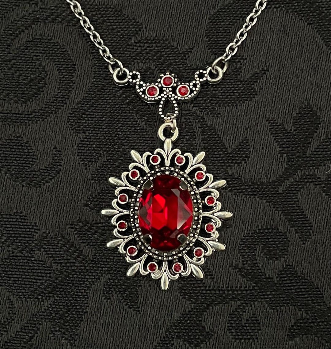 Dark Ruby Red/garnet Fleur De Lis Lys French Lily Flower Gothic ...