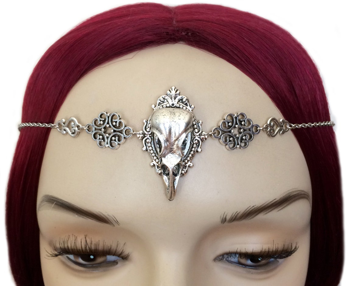 Gothic Victorian Raven Nevermore Crow Bird Skull Goth - Etsy