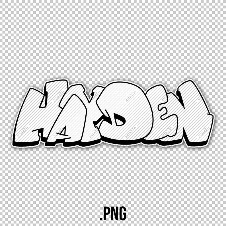 HAYDEN Name in GRAFFITI Drawing, Street Art Urban Wall Tag Style ...