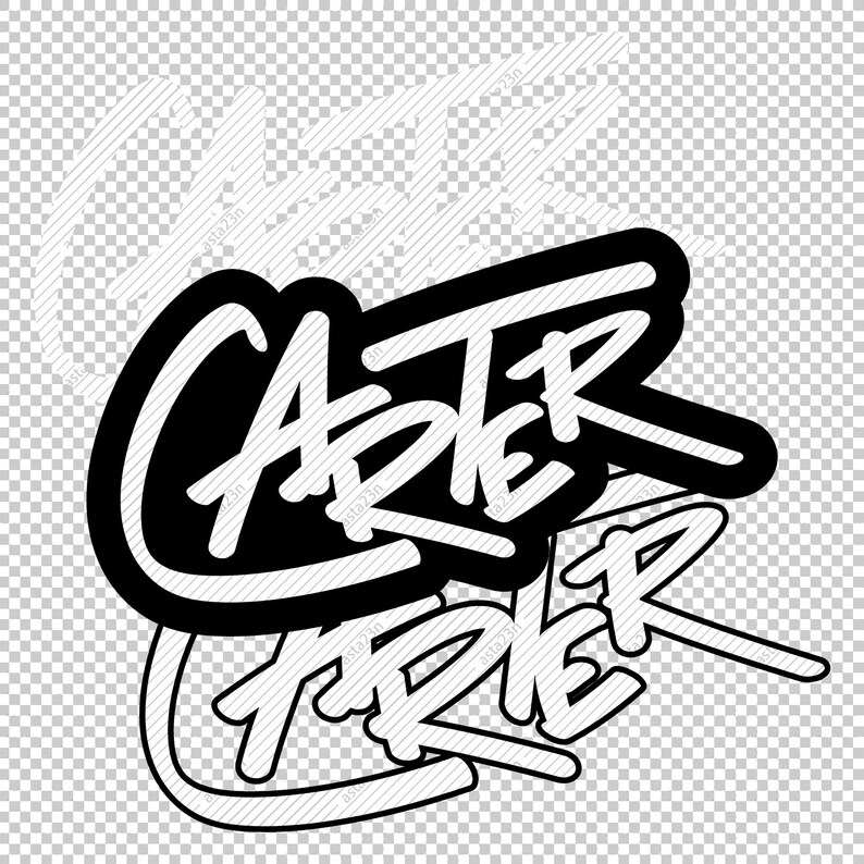 CARTER Graffiti Name, Street Art Urban Wall Tag Style Font, Digital PNG ...