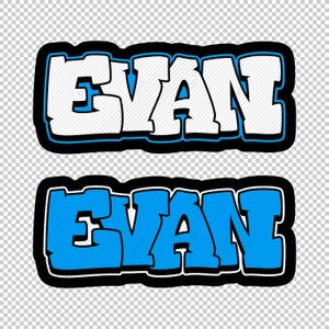 EVAN Graffiti Name, Street Art Urban Wall Tag Style Font, Digital PNG ...