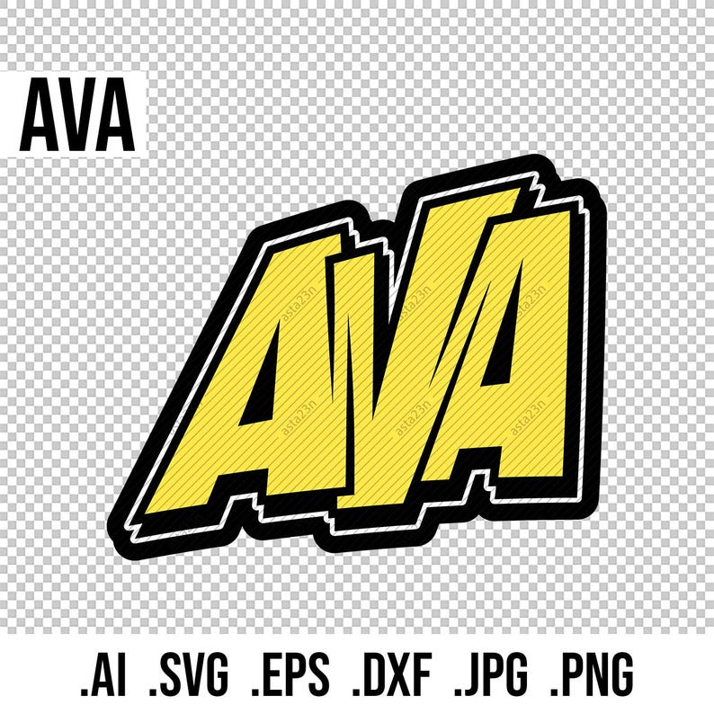 AVA Graffiti NAME - Street Art Urban Wall TAG - Layered Vector Download ...