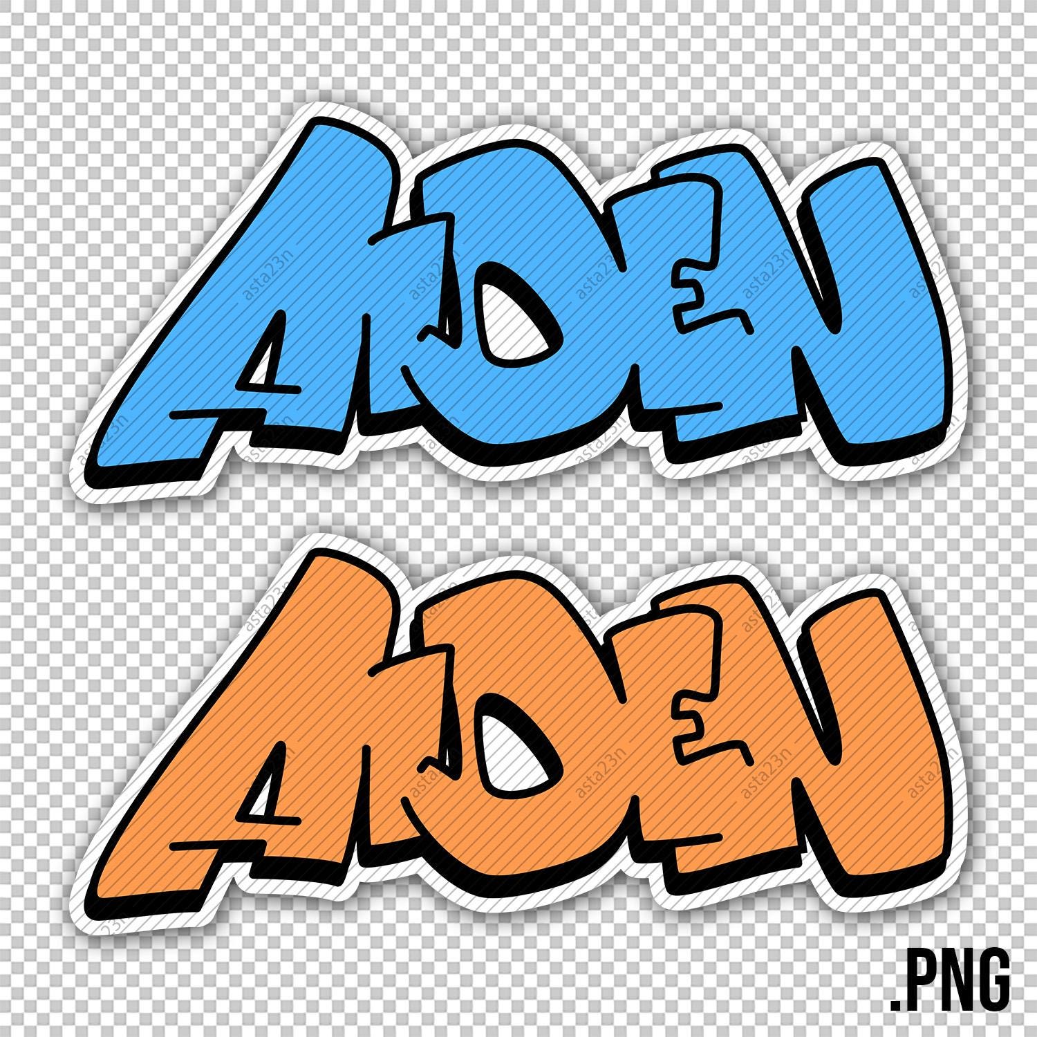 AIDEN Graffiti NAME - Street Art Urban Wall TAG - Layered Vector ...