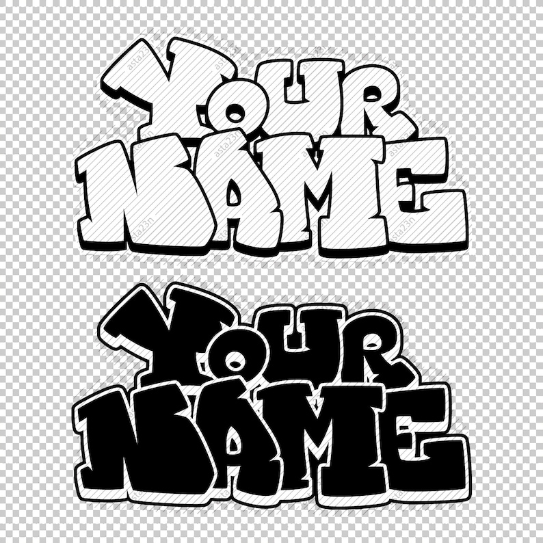 CUSTOM Graffiti NAME 4, Street Art Urban Wall Tag Style Font, Digital ...