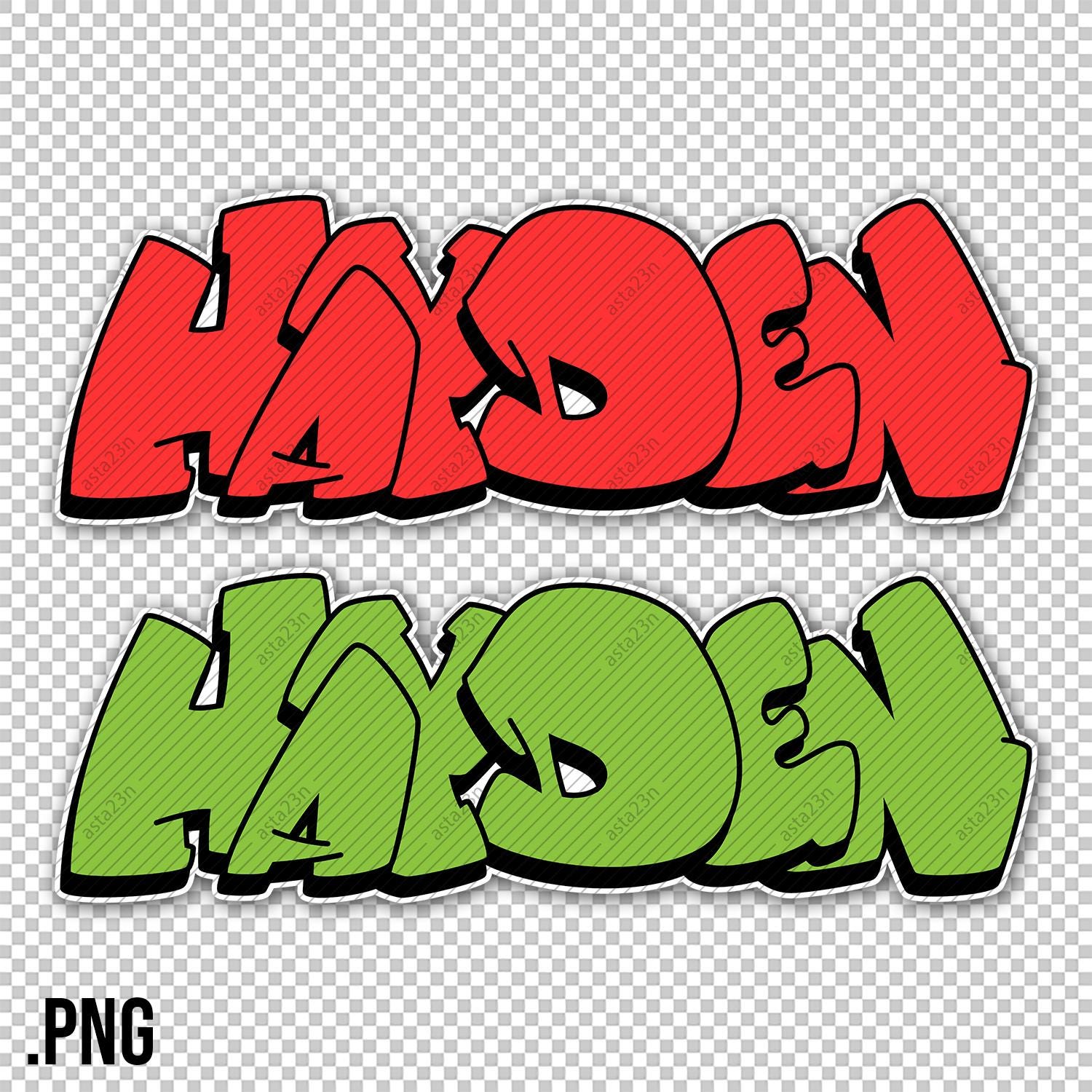 HAYDEN Name in GRAFFITI Drawing, Street Art Urban Wall Tag Style ...