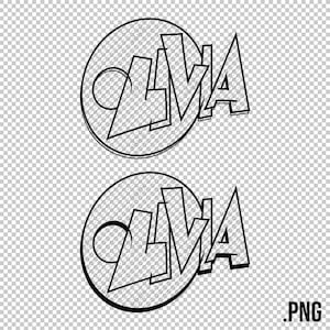 OLIVIA Graffiti NAME - Street Art Urban Wall TAG - Layered Vector ...
