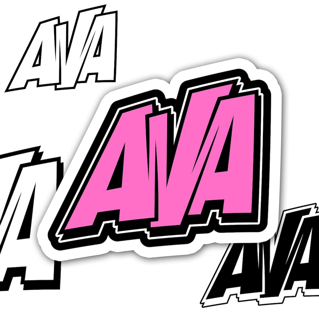 AVA Graffiti NAME - Street Art Urban Wall TAG - Layered Vector Download ...