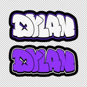 DYLAN Graffiti Name, Street Art Urban Wall Tag Style Font, Digital PNG ...