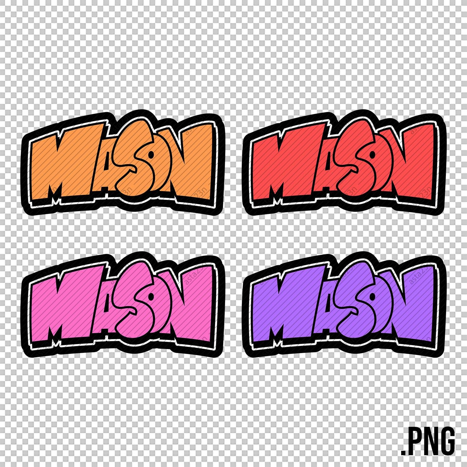 MASON Graffiti NAME - Street Art Urban Wall TAG - Layered Vector ...