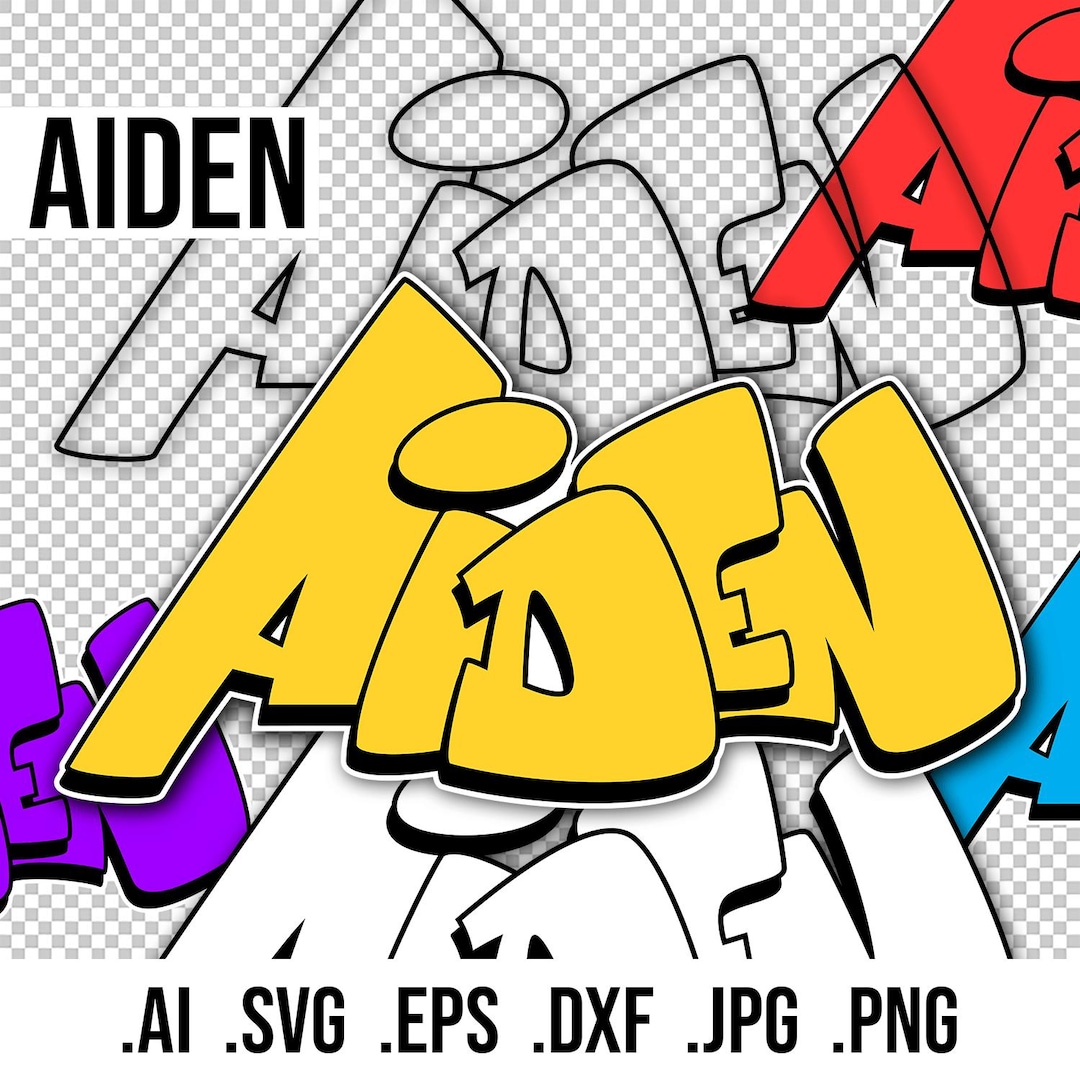 AIDEN Name in GRAFFITI Drawing, Street Art Urban Wall Tag Style ...