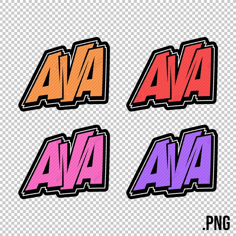 AVA Graffiti NAME - Street Art Urban Wall TAG - Layered Vector Download ...