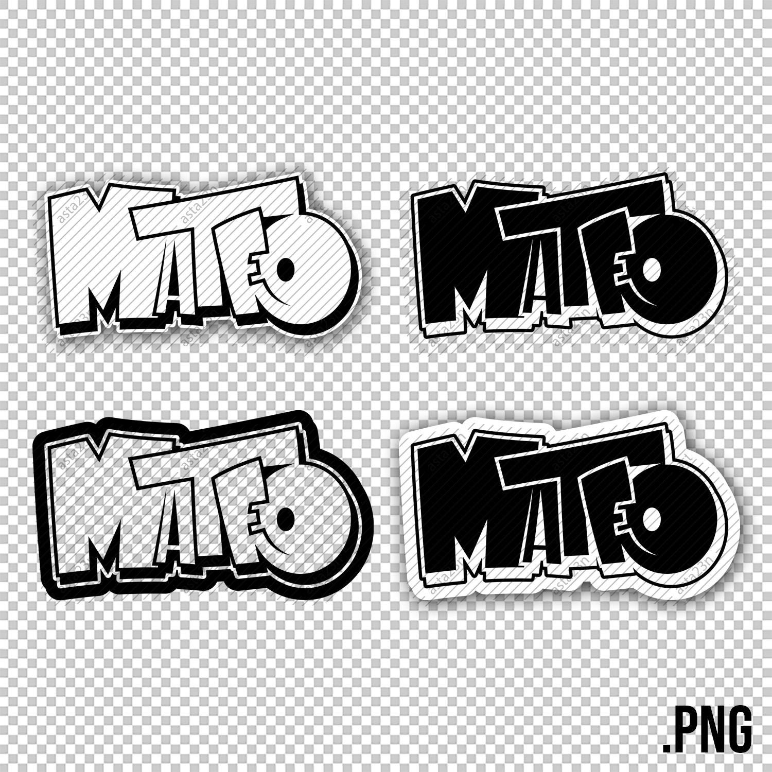 MATEO Graffiti NAME - Street Art Urban Wall TAG - Layered Vector ...