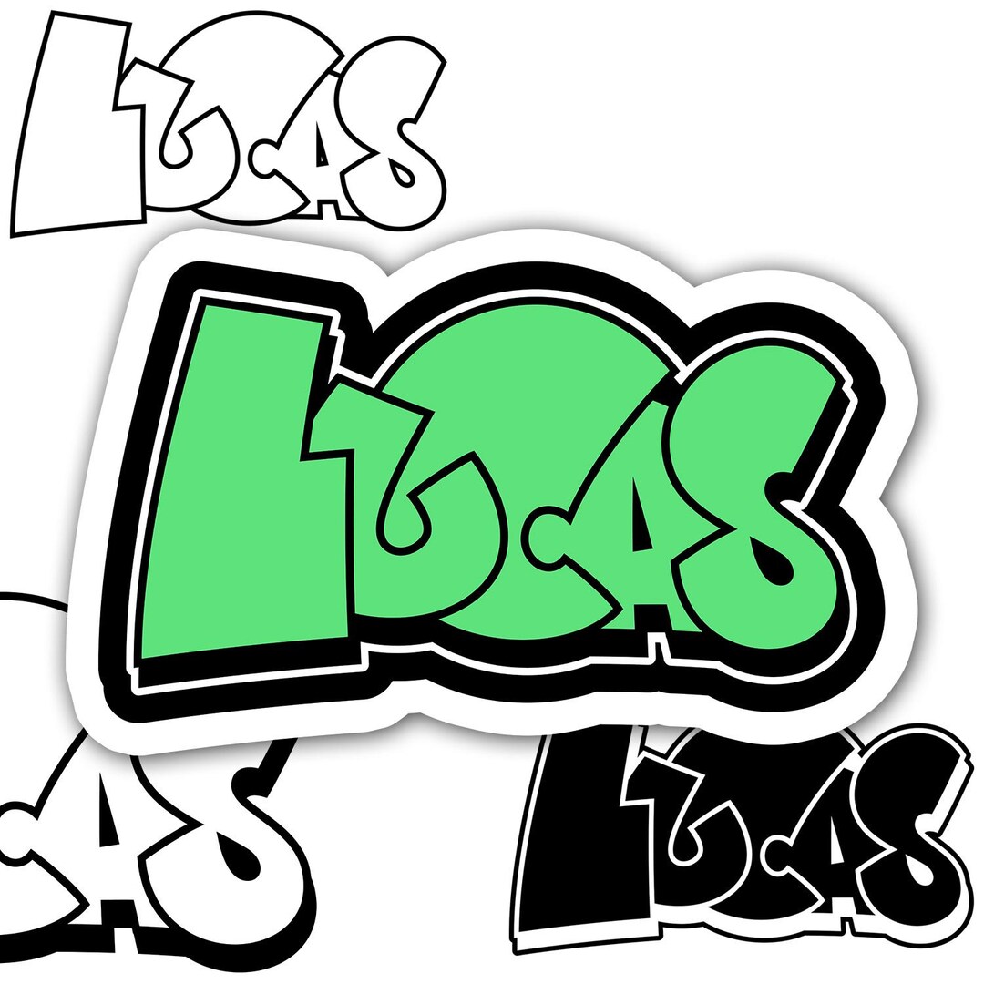 LUCAS Graffiti NAME - Street Art Urban Wall TAG - Layered Vector ...