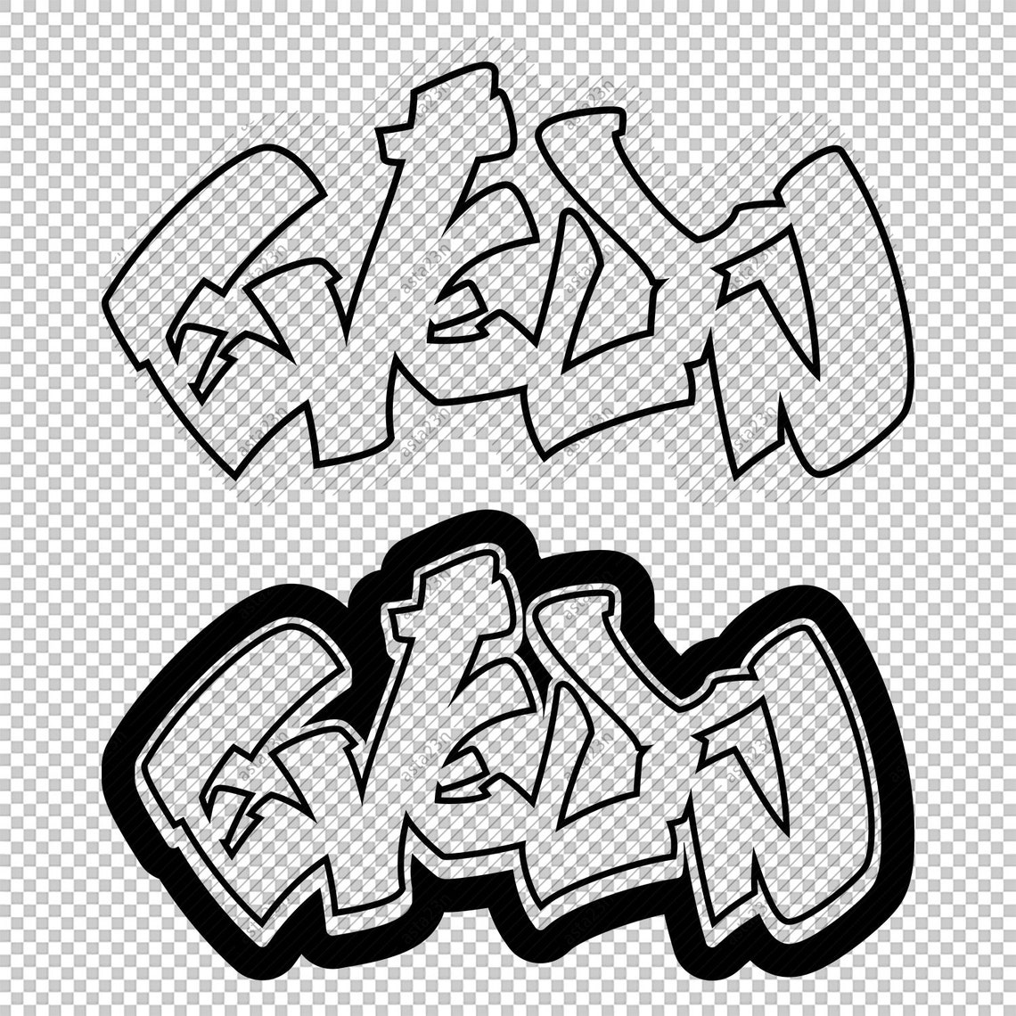 EVELYN Graffiti Name, Street Art Urban Tag Style, Digital Transparent ...