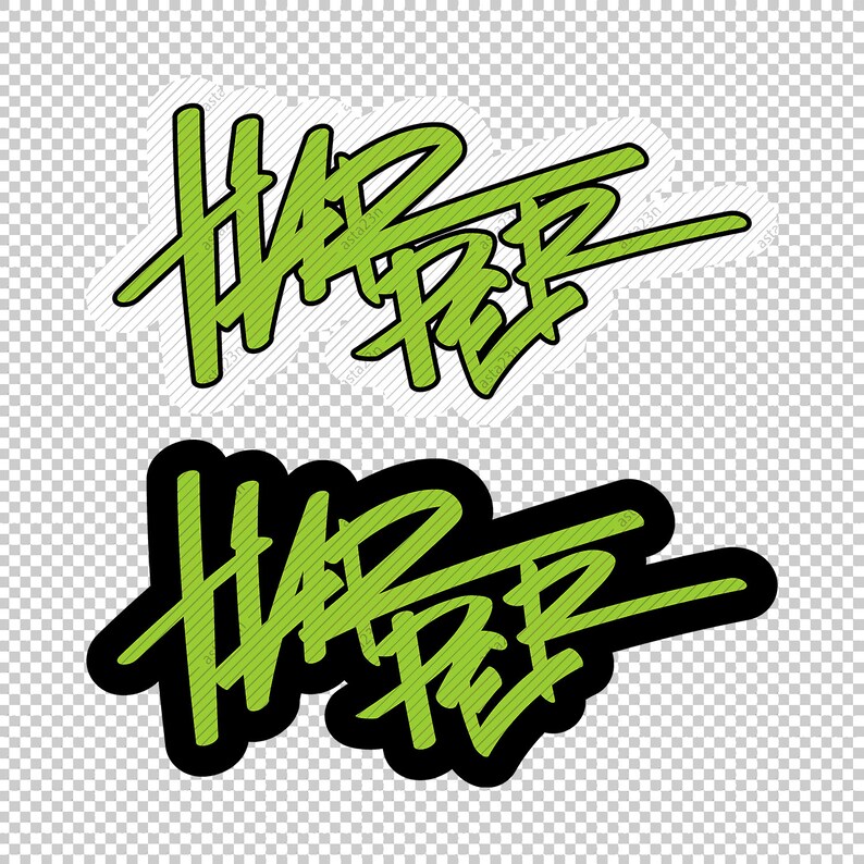 HARPER Graffiti Name, Street Art Urban Wall Tag Style Font, Digital PNG ...