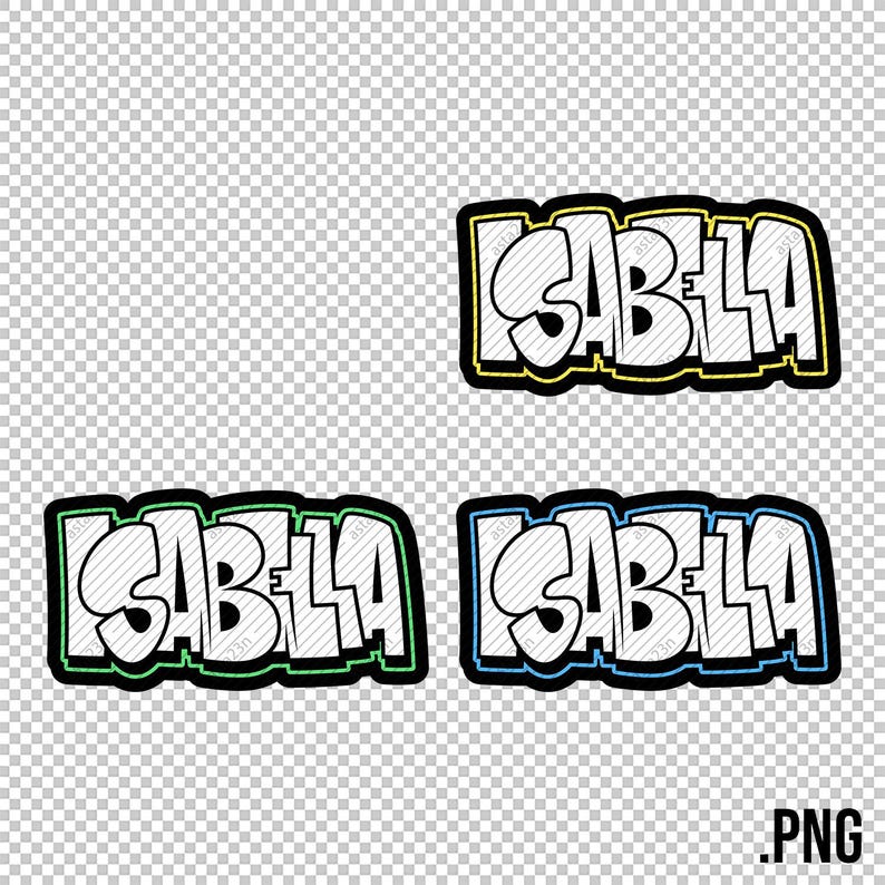 ISABELLA Graffiti NAME - Street Art Urban Wall TAG - Layered Vector ...