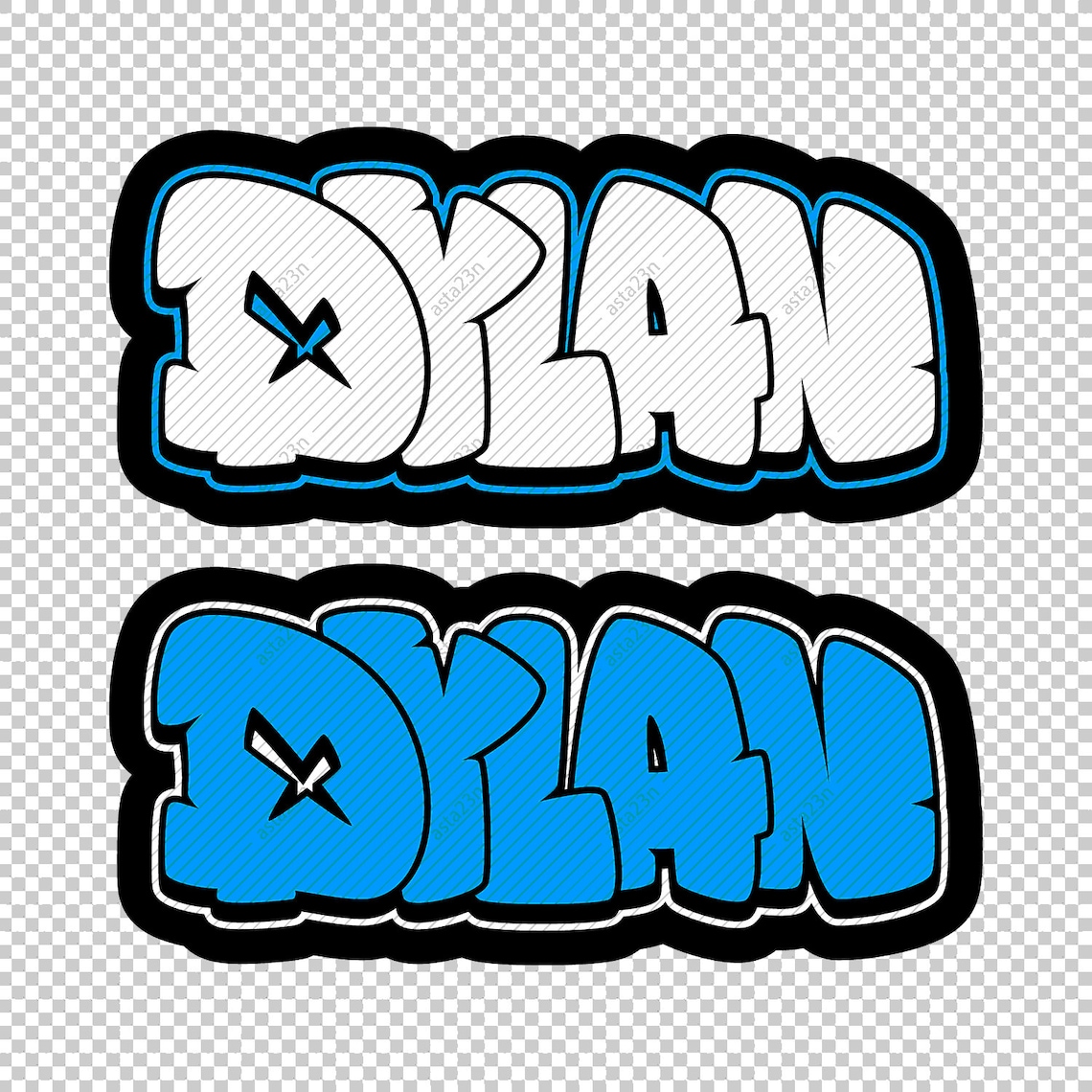 DYLAN Graffiti Name, Street Art Urban Wall Tag Style Font, Digital PNG ...