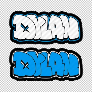 DYLAN Graffiti Name, Street Art Urban Wall Tag Style Font, Digital PNG ...