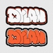 DYLAN Graffiti Name, Street Art Urban Wall Tag Style Font, Digital PNG ...