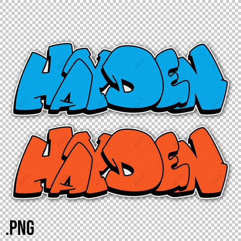 HAYDEN Name in GRAFFITI Drawing, Street Art Urban Wall Tag Style ...