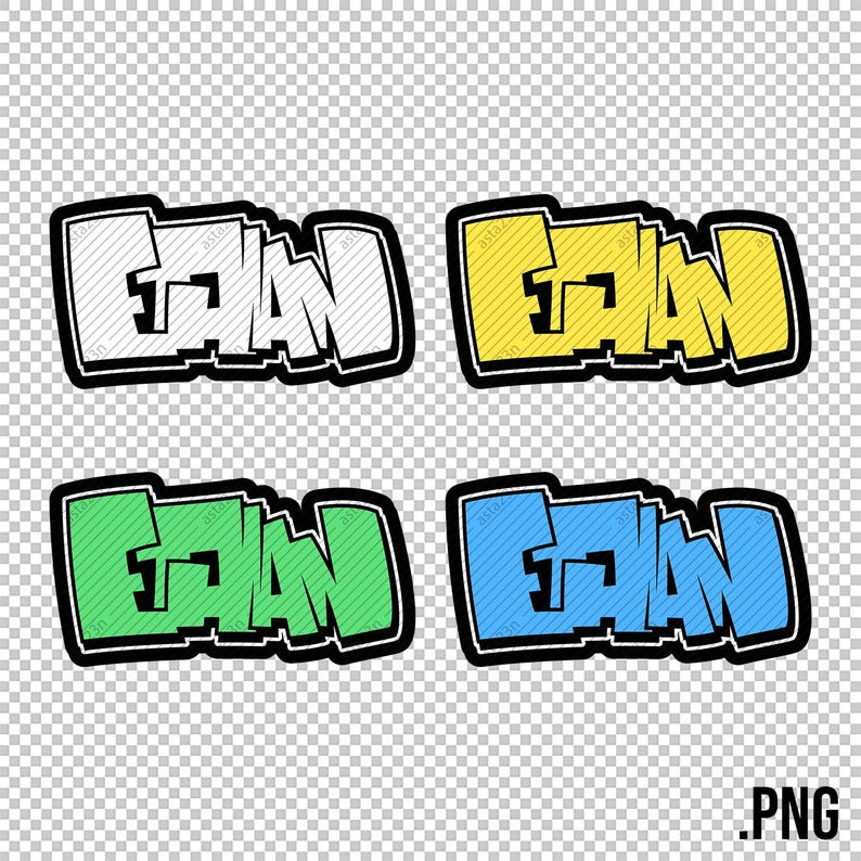 ETHAN Graffiti NAME - Street Art Urban Wall TAG - Layered Vector ...