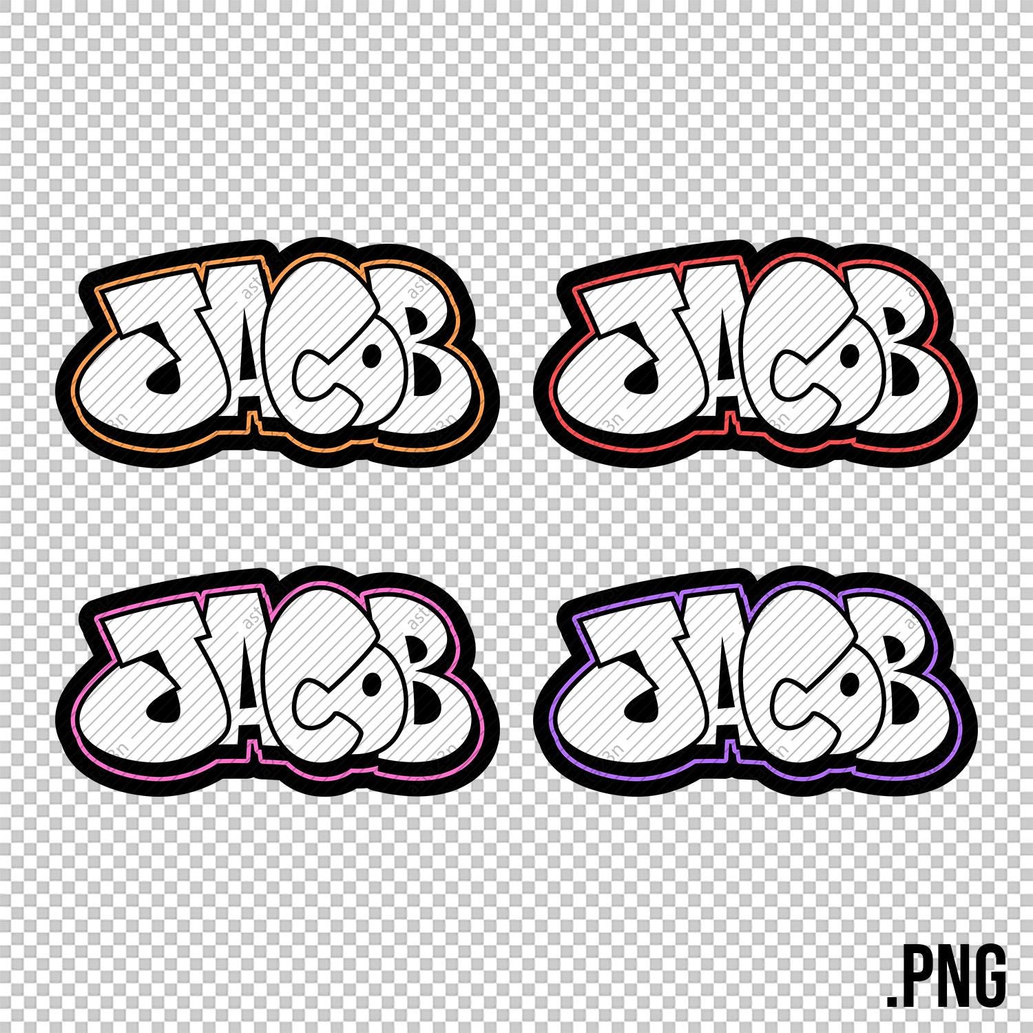 JACOB Graffiti NAME - Street Art Urban Wall TAG - Layered Vector ...