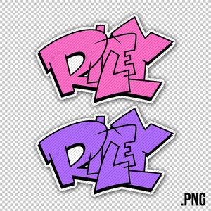 RILEY Graffiti NAME - Street Art Urban Wall TAG - Layered Vector ...