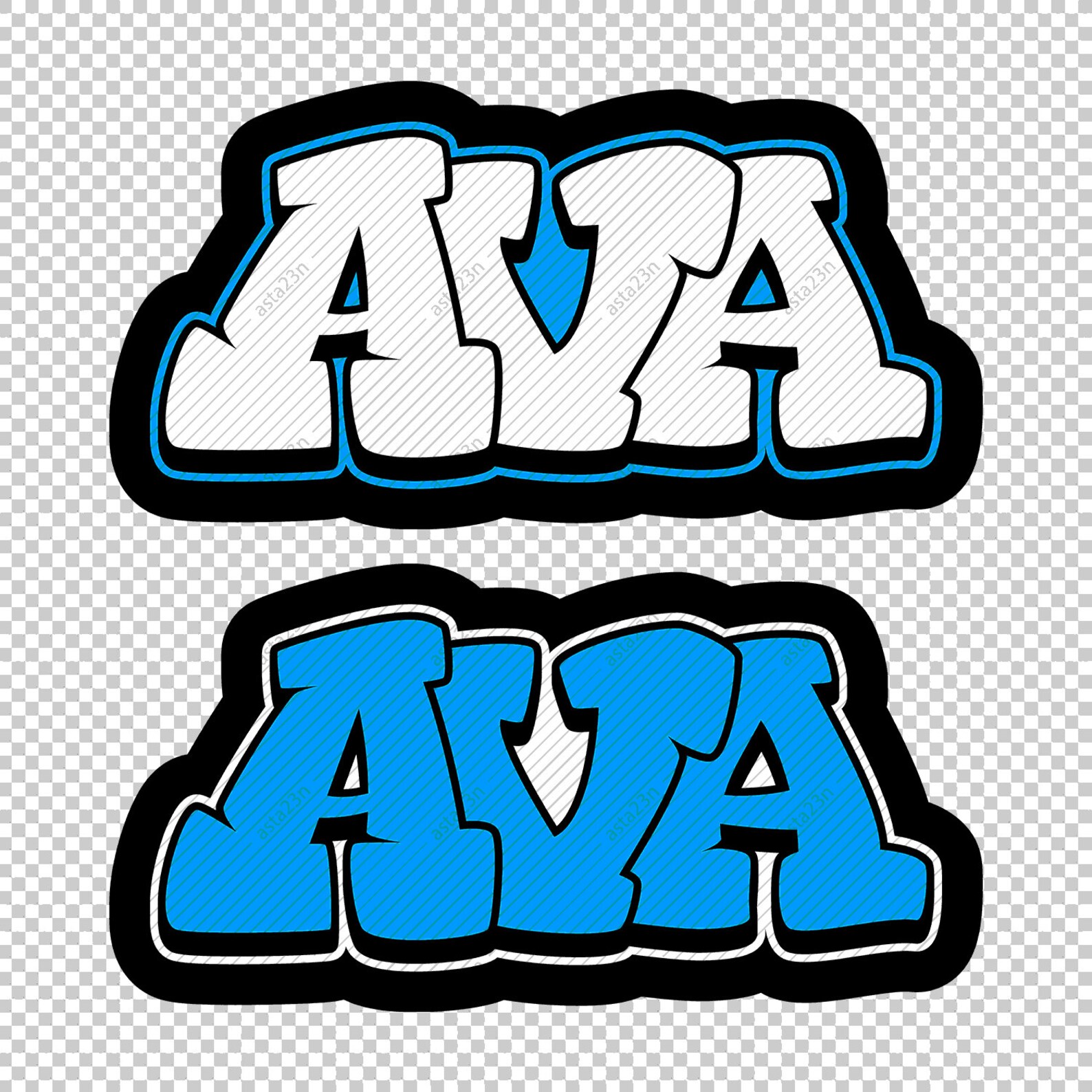 AVA Graffiti Name, Street Art Urban Wall Tag Style Font, Digital PNG ...