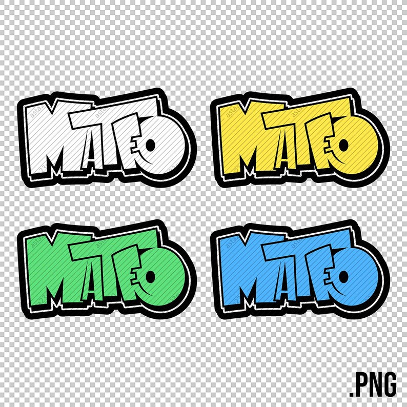 MATEO Graffiti NAME - Street Art Urban Wall TAG - Layered Vector ...