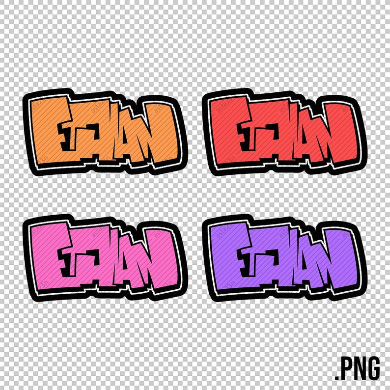 ETHAN Graffiti NAME - Street Art Urban Wall TAG - Layered Vector ...