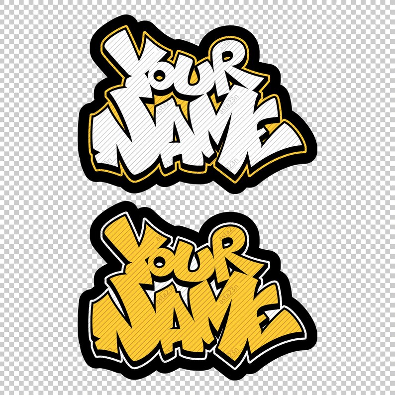 CUSTOM Graffiti NAME 3, Street Art Urban Wall Tag Style Font, Digital ...