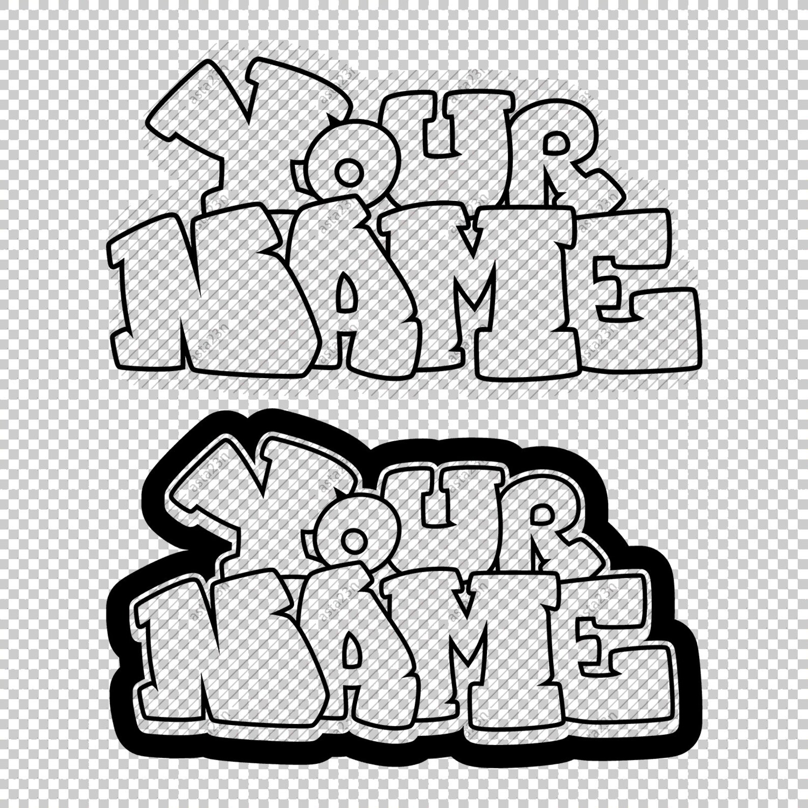 CUSTOM Graffiti NAME 4, Street Art Urban Wall Tag Style Font, Digital ...