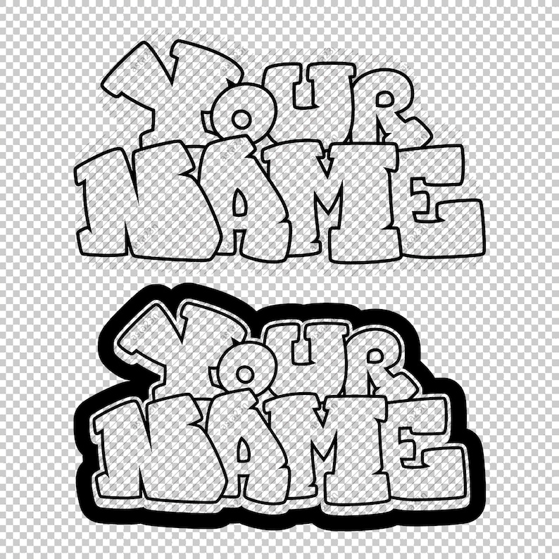 CUSTOM Graffiti NAME 4, Street Art Urban Wall Tag Style Font, Digital ...