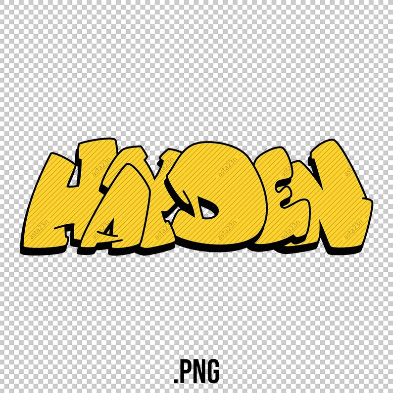 HAYDEN Name in GRAFFITI Drawing, Street Art Urban Wall Tag Style ...