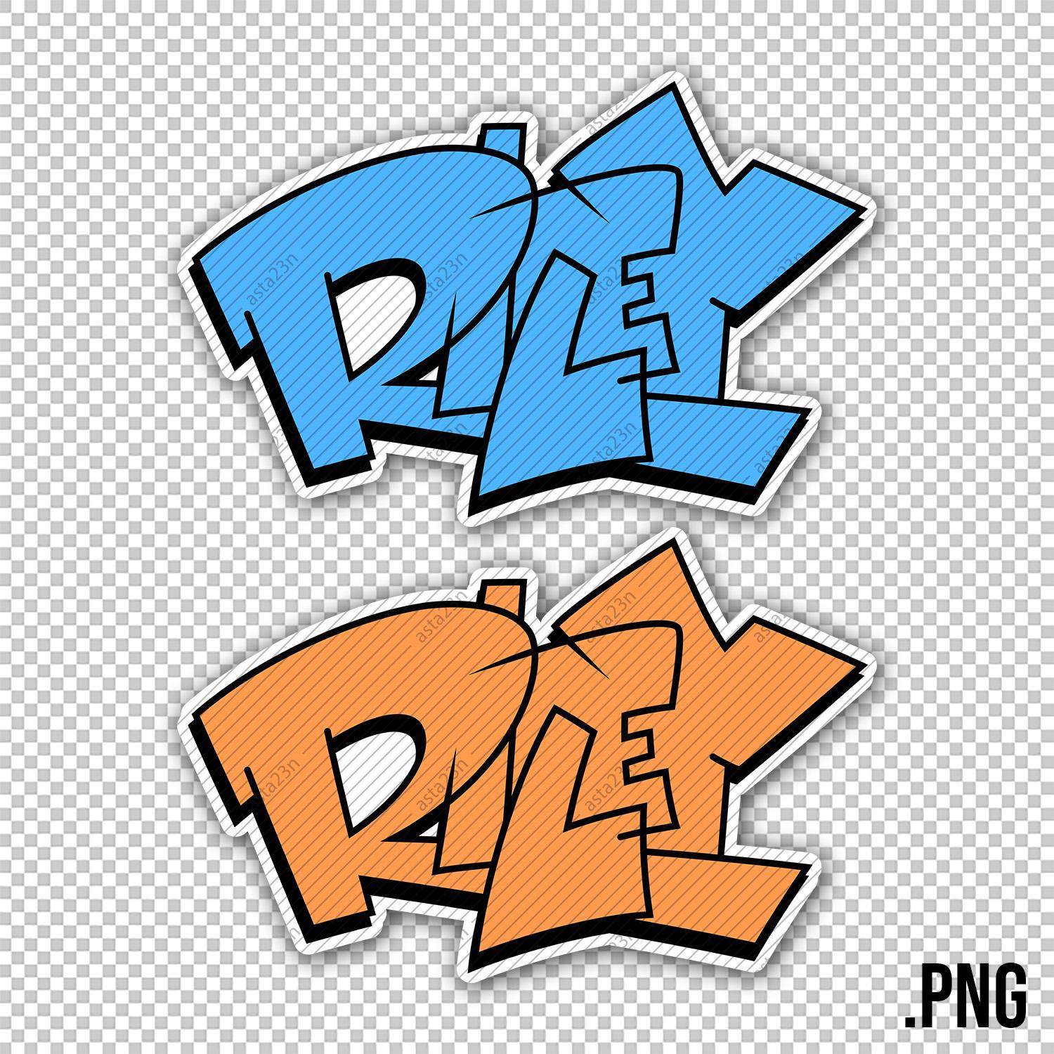 RILEY Graffiti NAME - Street Art Urban Wall TAG - Layered Vector ...