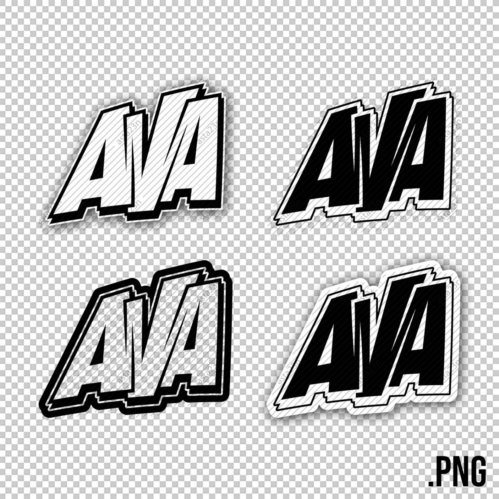 AVA Graffiti NAME - Street Art Urban Wall TAG - Layered Vector Download ...