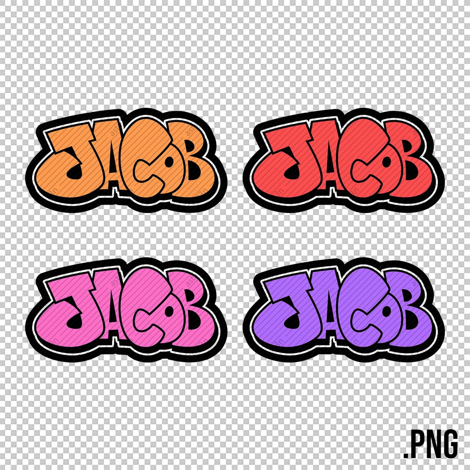 JACOB Graffiti NAME - Street Art Urban Wall TAG - Layered Vector ...