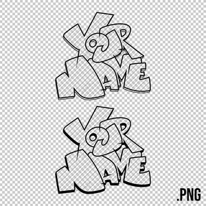 CUSTOM Graffiti NAME - Street Art Urban Wall TAG - Layered Vector ...
