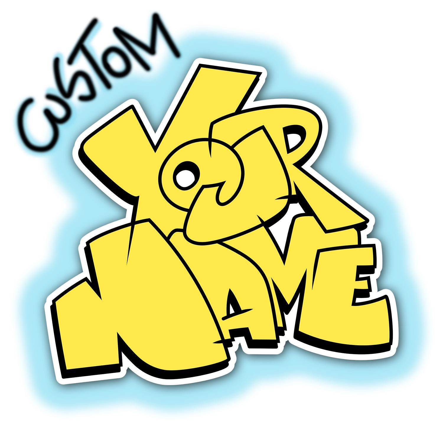 CUSTOM Graffiti NAME - Street Art Urban Wall TAG - Layered Vector ...