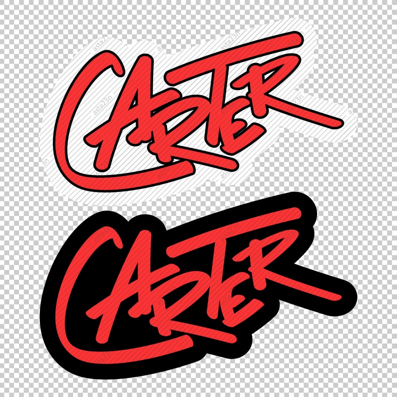 CARTER Graffiti Name, Street Art Urban Wall Tag Style Font, Digital PNG, Vector Files, Create ...