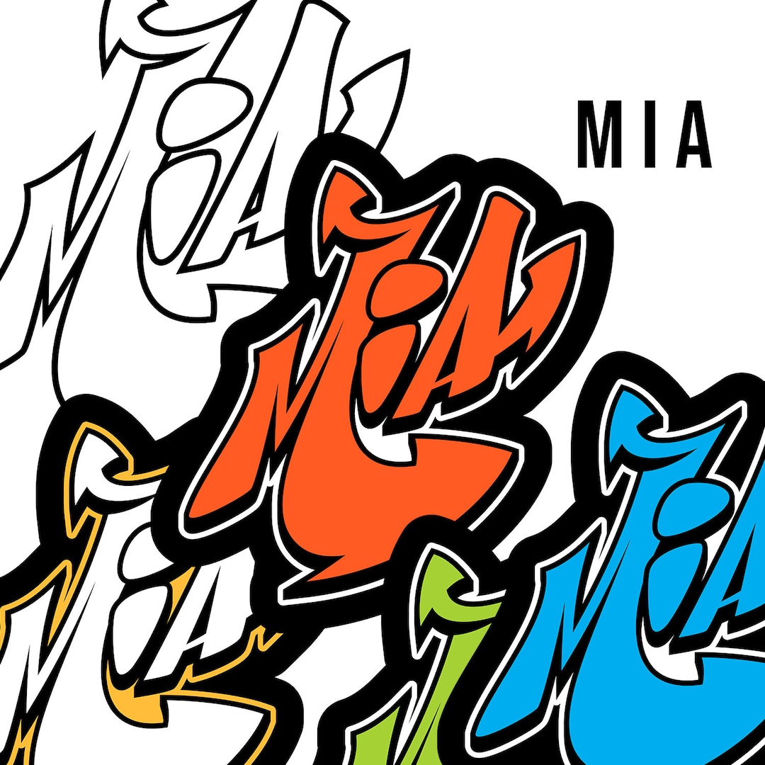 MIA Graffiti Name, Street Art Urban Wall Tag Style Font, Digital PNG ...
