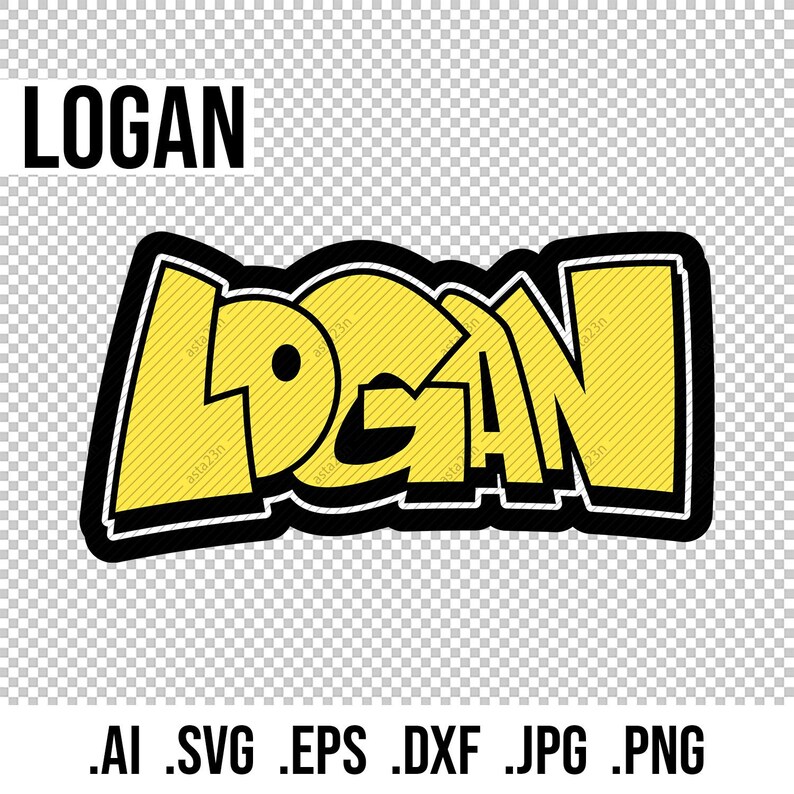 LOGAN Graffiti NAME - Street Art Urban Wall TAG - Layered Vector ...