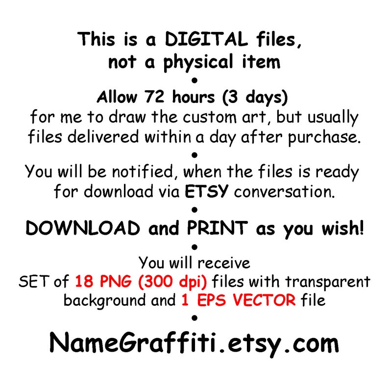 CUSTOM Graffiti NAME 3, Street Art Urban Wall Tag Style Font, Digital ...